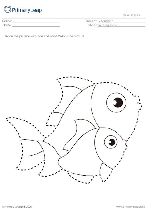 great for practising fine motor skills kids trace over the picture ...
