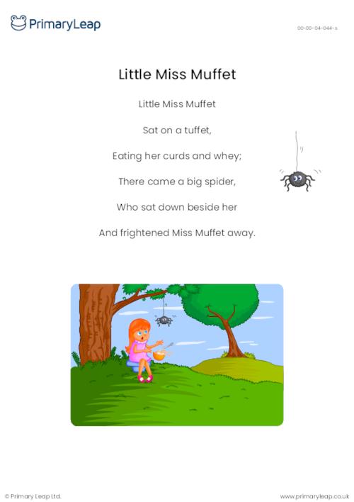 Little Miss Muffet Activity Booklet