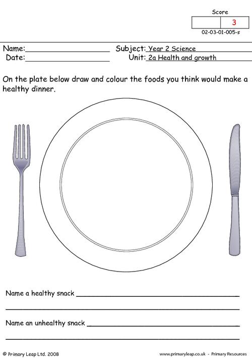 Science: A balanced diet | Worksheet | PrimaryLeap.co.uk