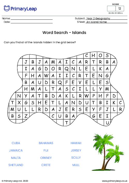 Geography: Maze Find the Treasure | Worksheet | PrimaryLeap.co.uk