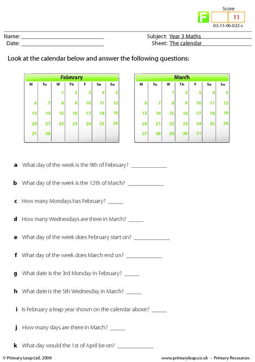 Numeracy: Time problems | Worksheet | PrimaryLeap.co.uk