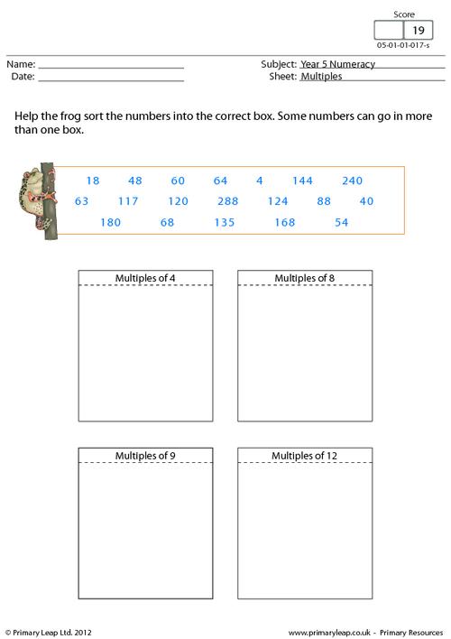 Numeracy: Multiplication squares | Worksheet | PrimaryLeap.co.uk
