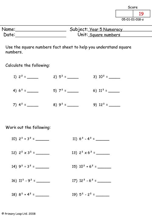 Numeracy: Multiplication squares | Worksheet | PrimaryLeap.co.uk