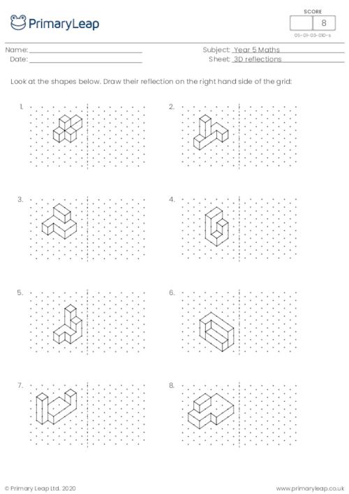 Numeracy: Symmetrical patterns | Worksheet | PrimaryLeap.co.uk