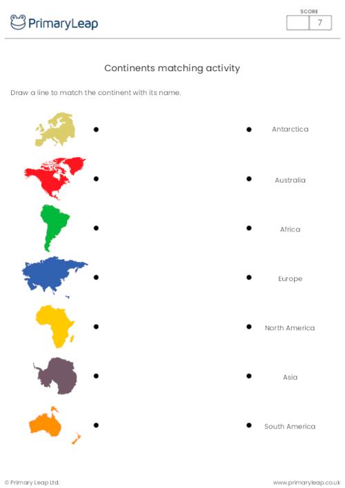 Geography: Capitals and Countries of Asia Matching Activity | Worksheet ...