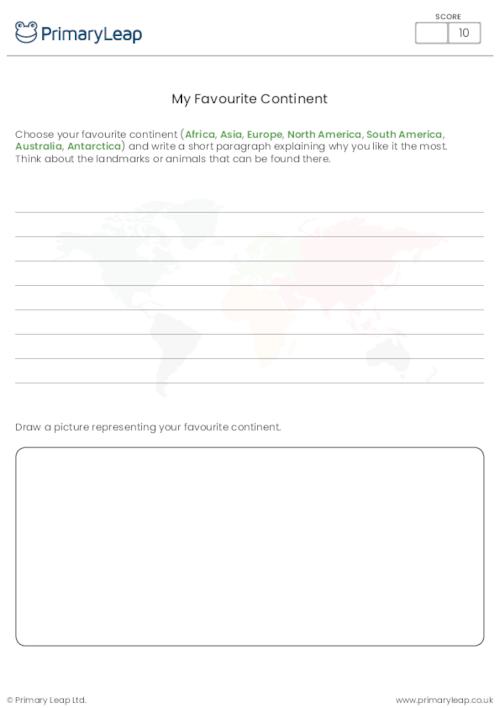 Geography: The Seven Continents Vocabulary Cards | Worksheet ...