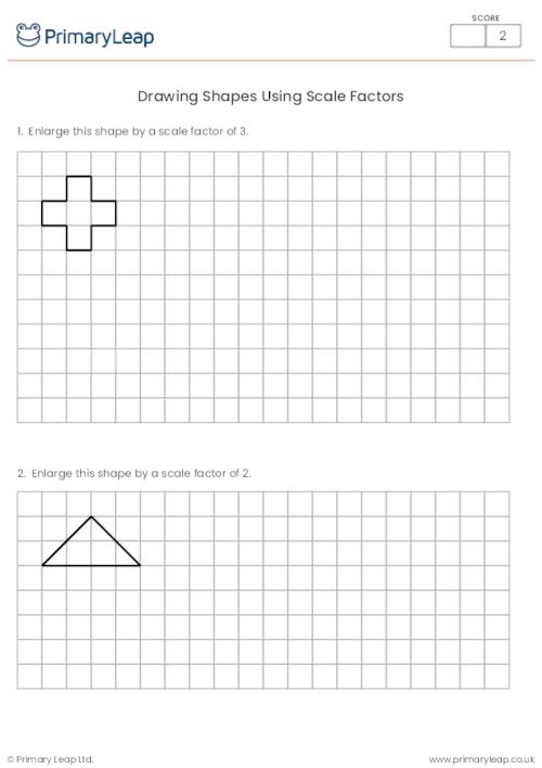 Numeracy: Drawing Shapes Using Scale Factors | Worksheet | PrimaryLeap ...